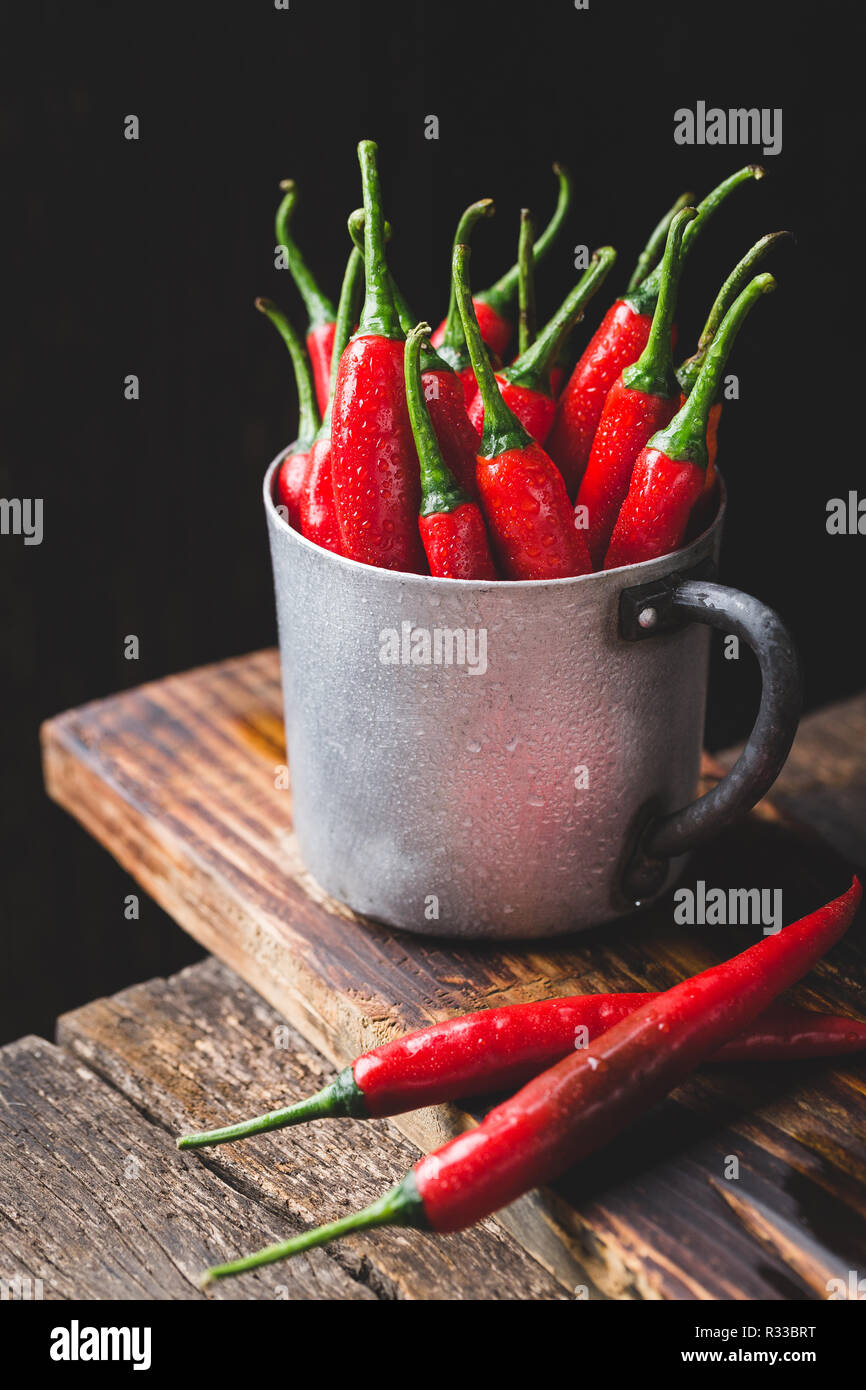 Fresh red chillies Stock Photo - Alamy