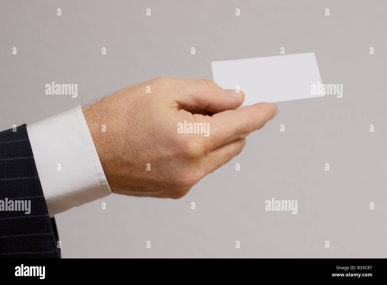 handover of the business card Stock Photo - Alamy
