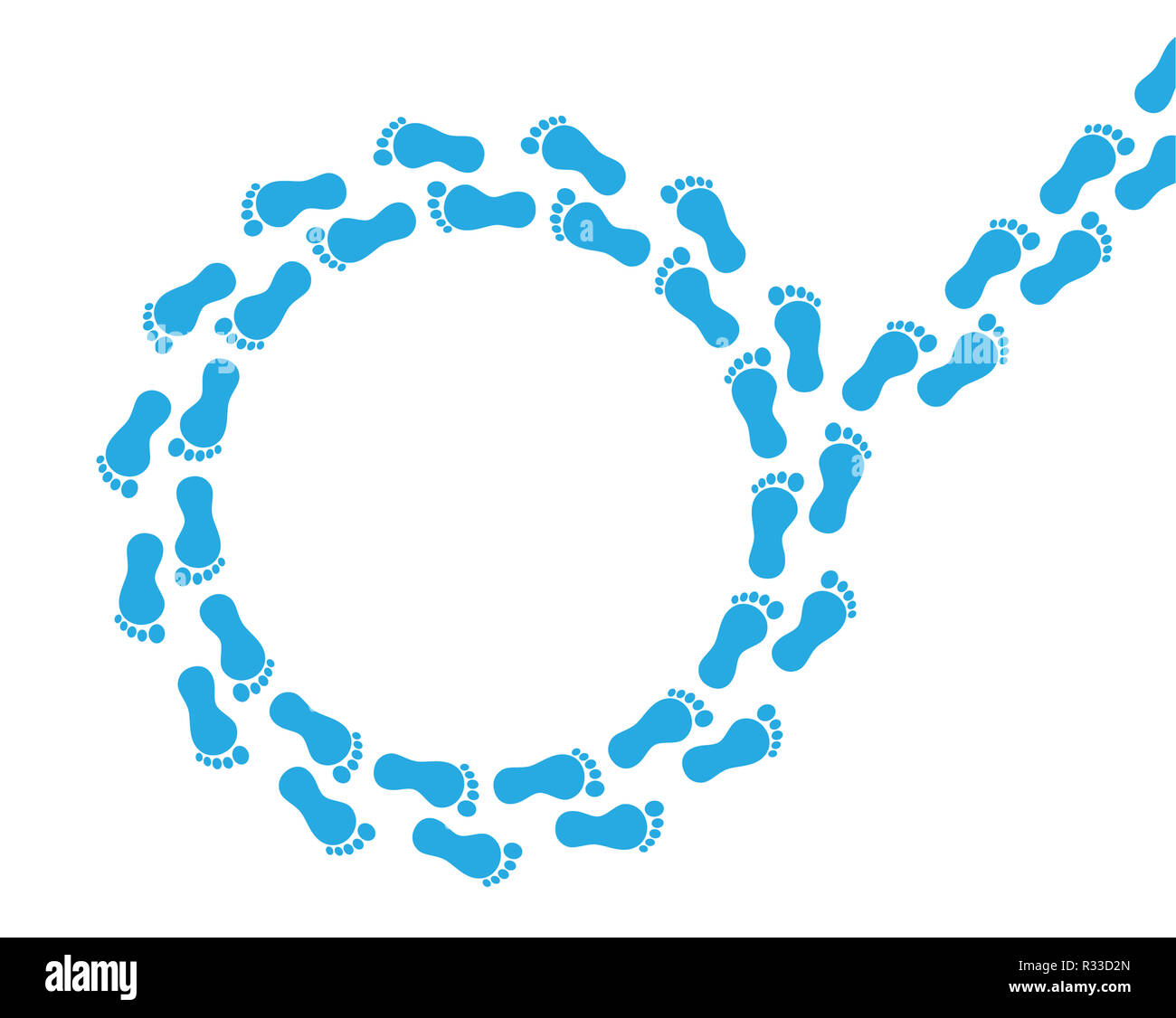 Cartoon human footprints hi-res stock photography and images - Alamy