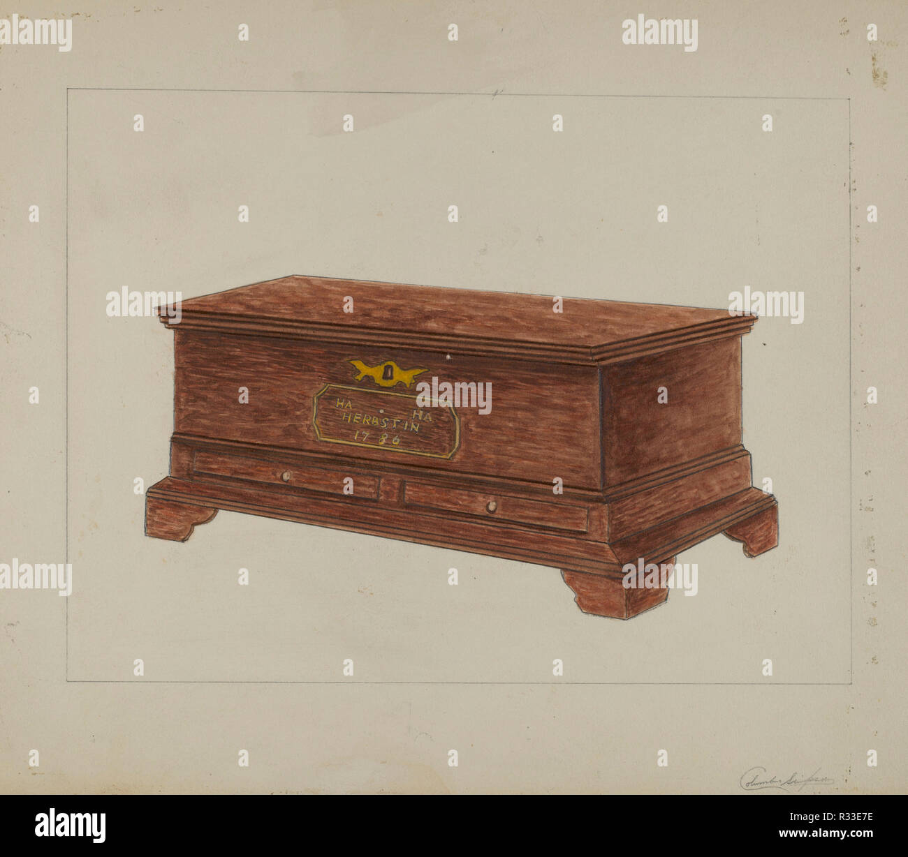Chest. Dated: 1935/1942. Dimensions: overall: 22.9 x 28 cm (9 x 11 in ...