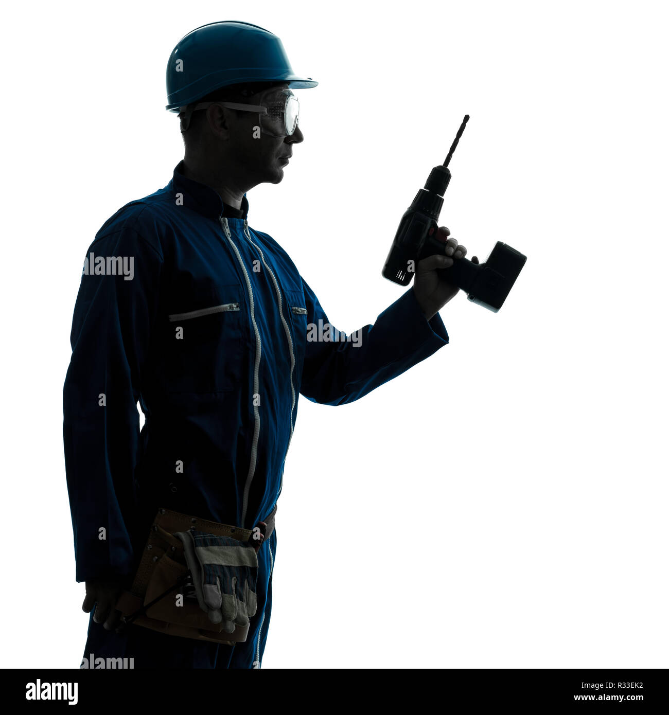 Engineer silhouette isolated High Resolution Stock Photography and ...