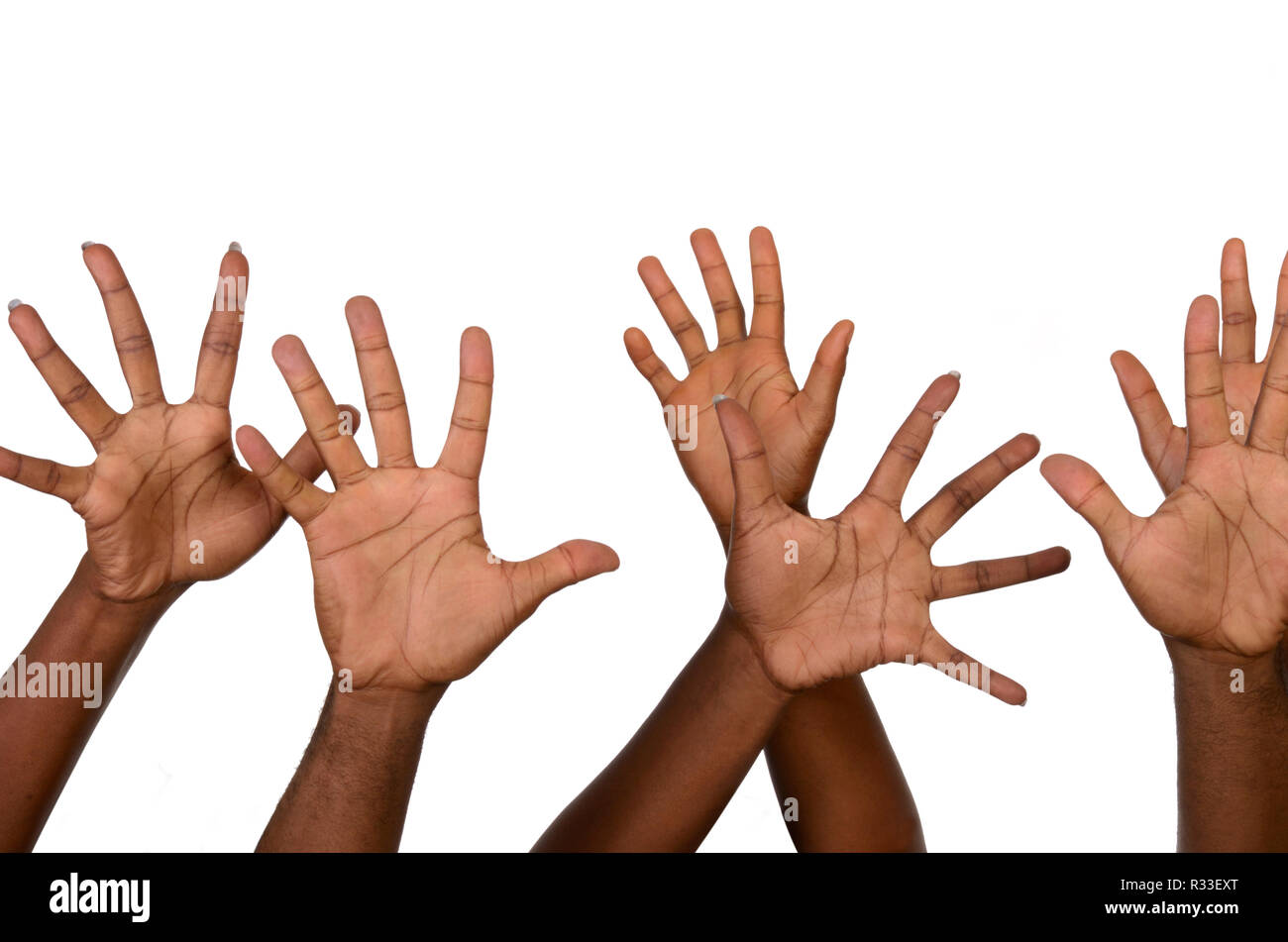 six african hands Stock Photo - Alamy