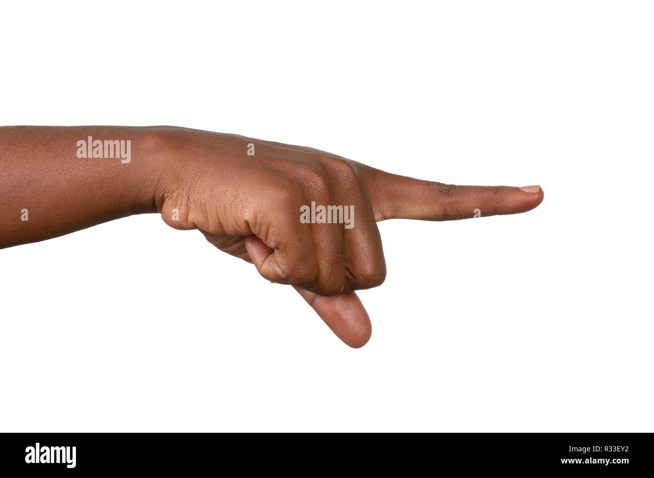 female hand holding up index finger Stock Photo - Alamy