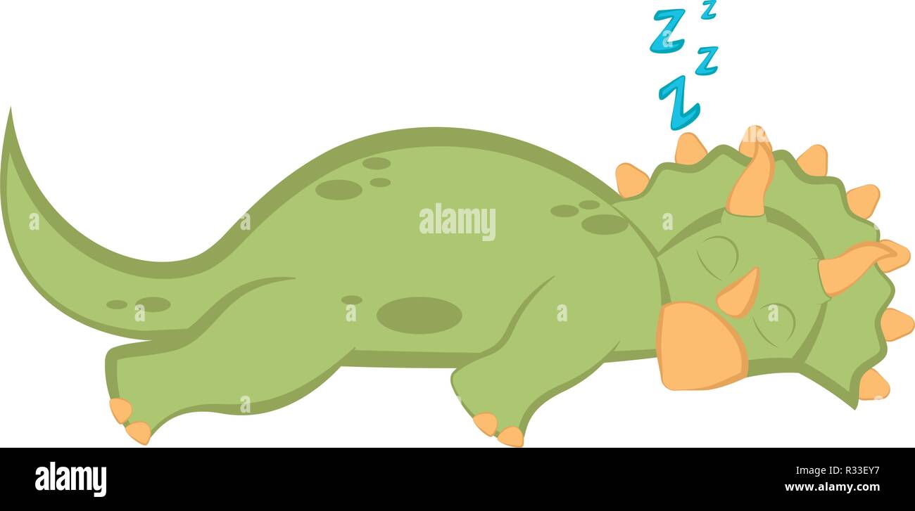 Cute dinosaur cartoon character sleeping Stock Vector Image & Art - Alamy