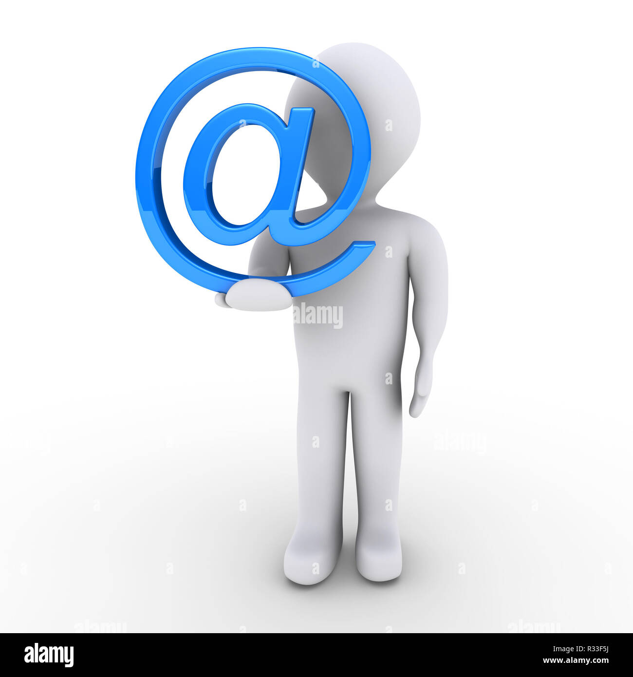 3d man standing email sign hi-res stock photography and images - Alamy