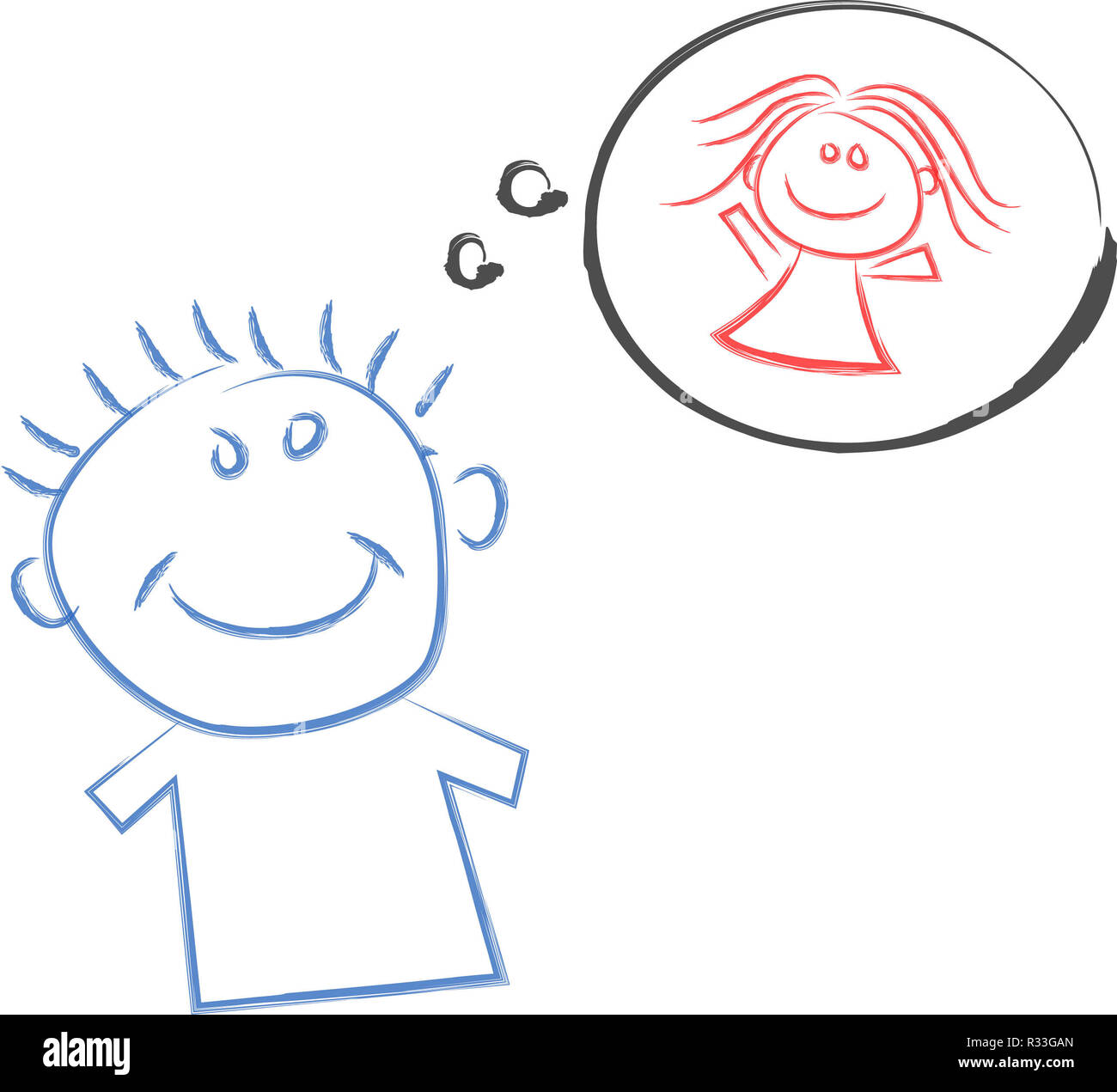 Drawing couple laughing together vector hi-res stock photography and ...