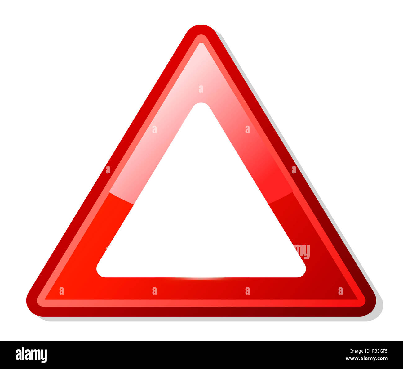 Blank red triangle sign Cut Out Stock Images & Pictures - Alamy