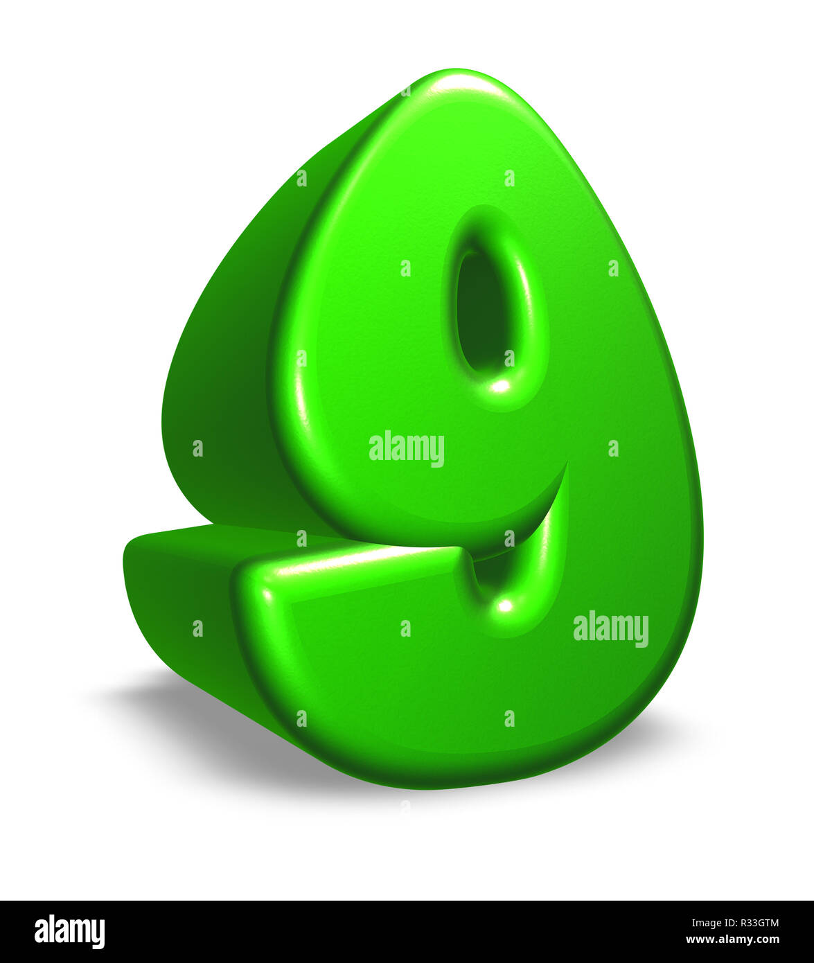 Cartoon illustration number nine Cut Out Stock Images & Pictures - Alamy