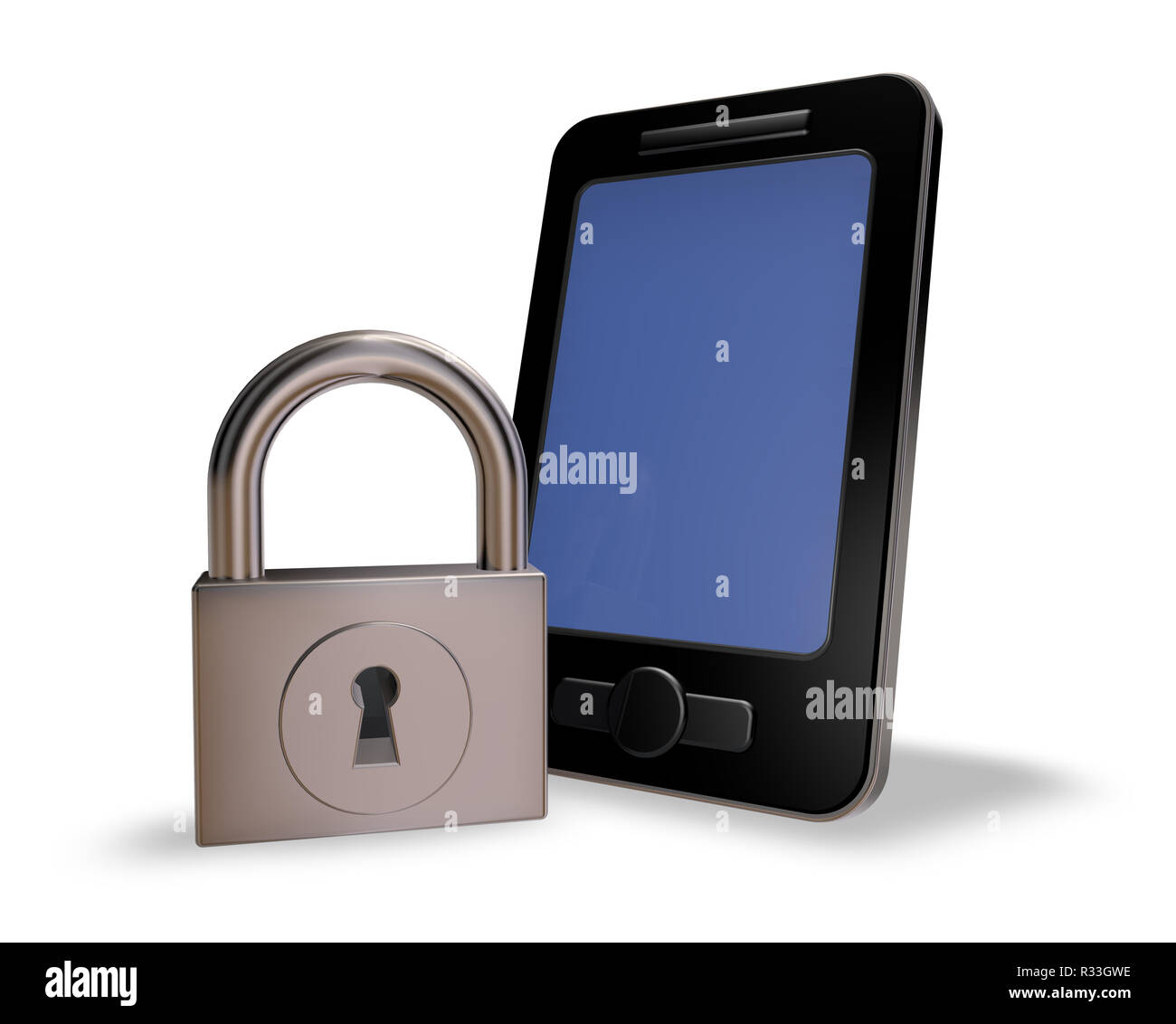 smartphone and padlock Stock Photo - Alamy