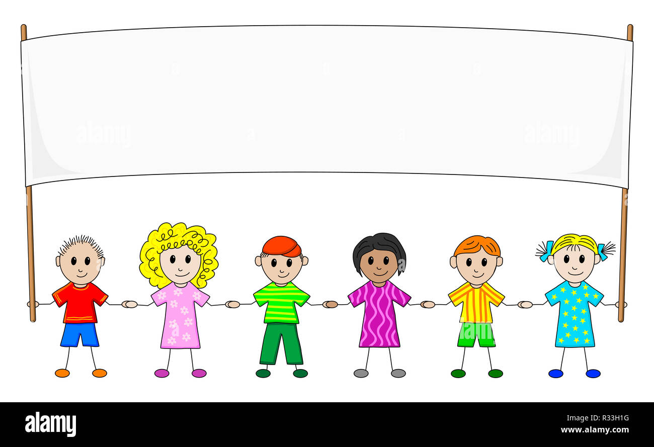 The chain of friendship cartoon hi-res stock photography and images - Alamy