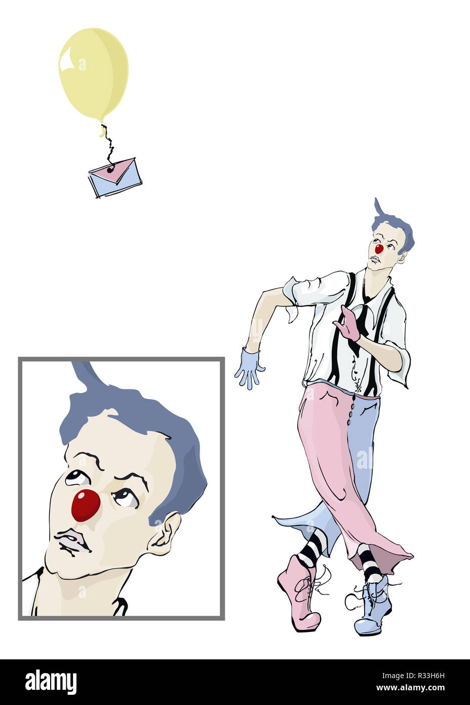 clown / message Stock Photo - Alamy