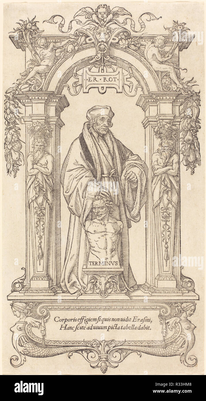 Erasmus of Rotterdam. Dimensions: image: 28.4 x 15 cm (11 3/16 x 5 7/8 ...