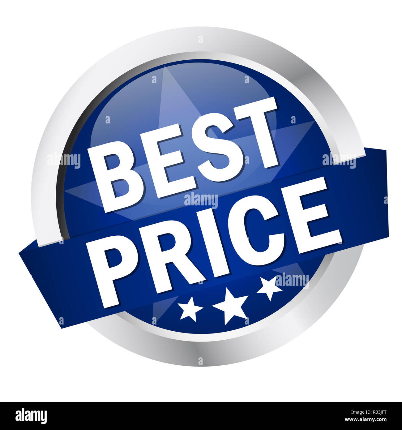 button with banner Stock Photo - Alamy