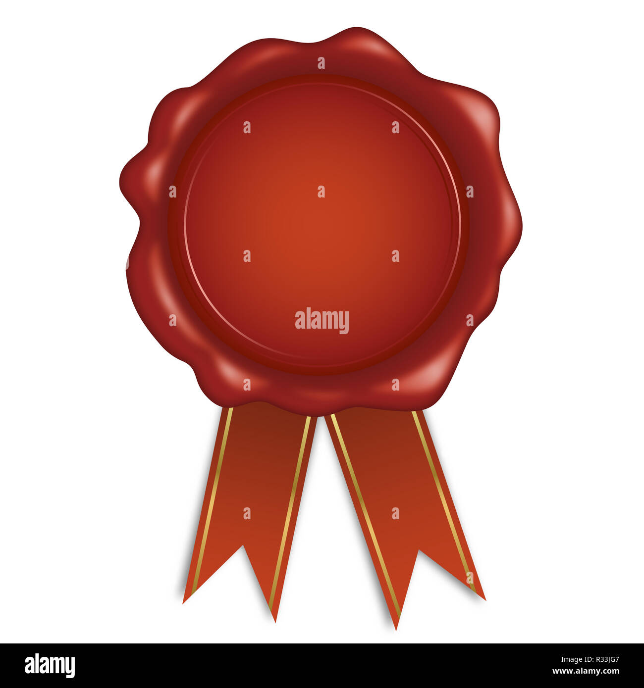 wax seal with ribbons Stock Photo - Alamy