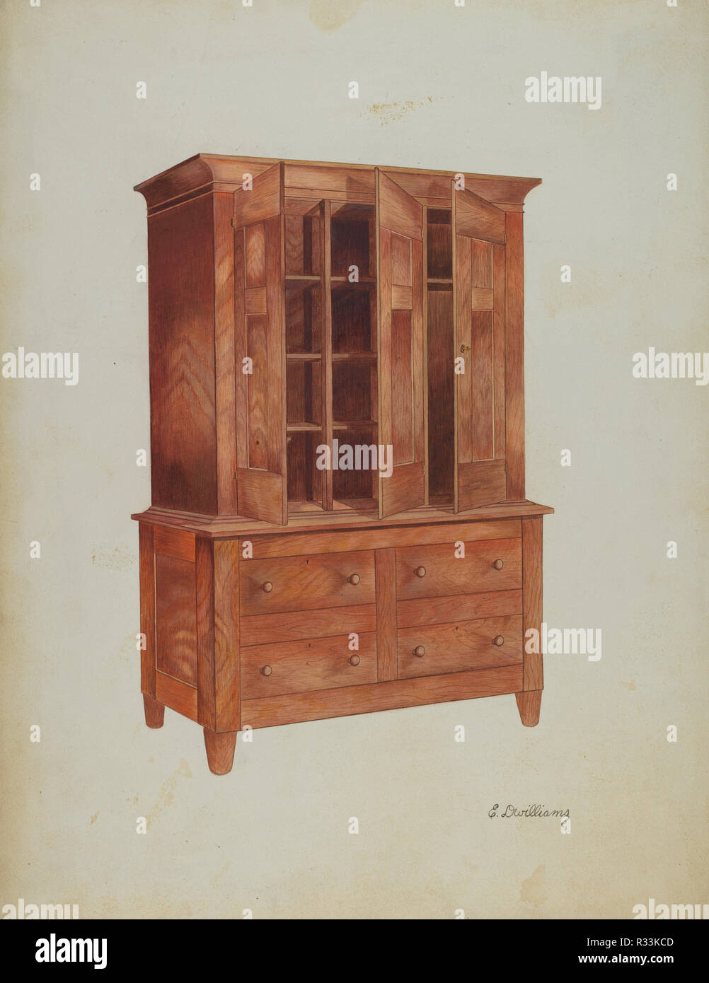 Shaker Cabinet. Dated: c. 1941. Dimensions: overall: 40.9 x 31 cm (16 1 ...