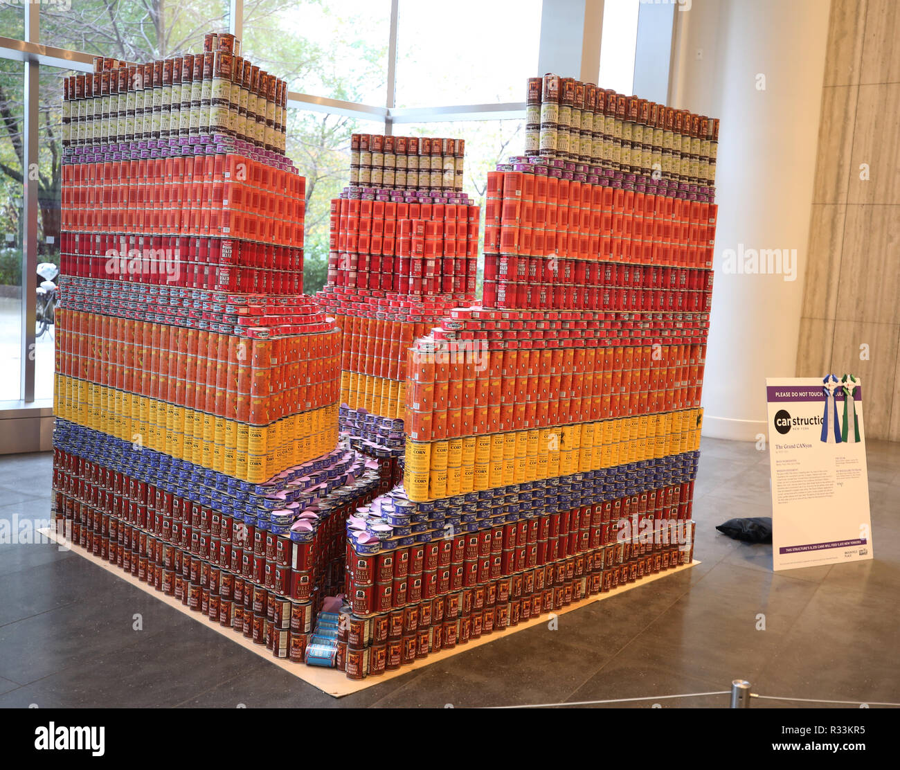 Food sculpture presented at 26th Annual NYC Canstruction competition in ...
