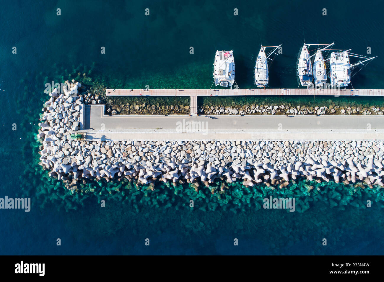 Aerial view yacht port hi-res stock photography and images - Alamy