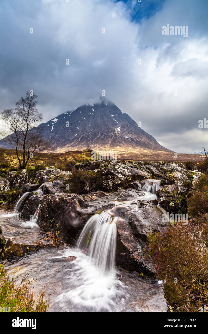 waterfalls at glen etive Stock Photo - Alamy