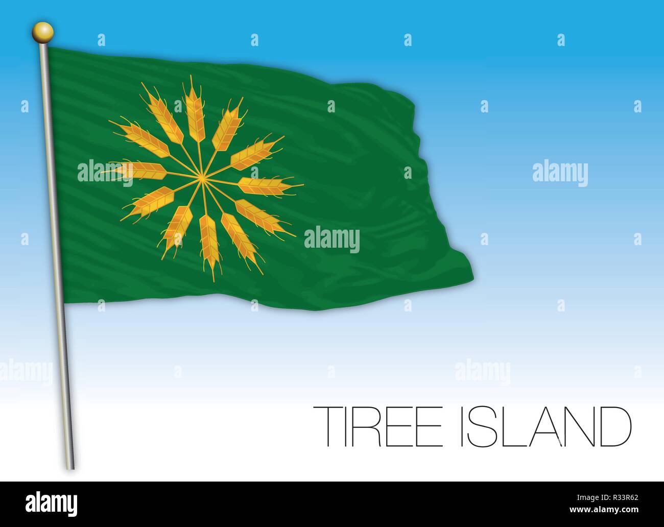 Tiree Island flag, United Kingdom, Scotland, vector illustration Stock ...