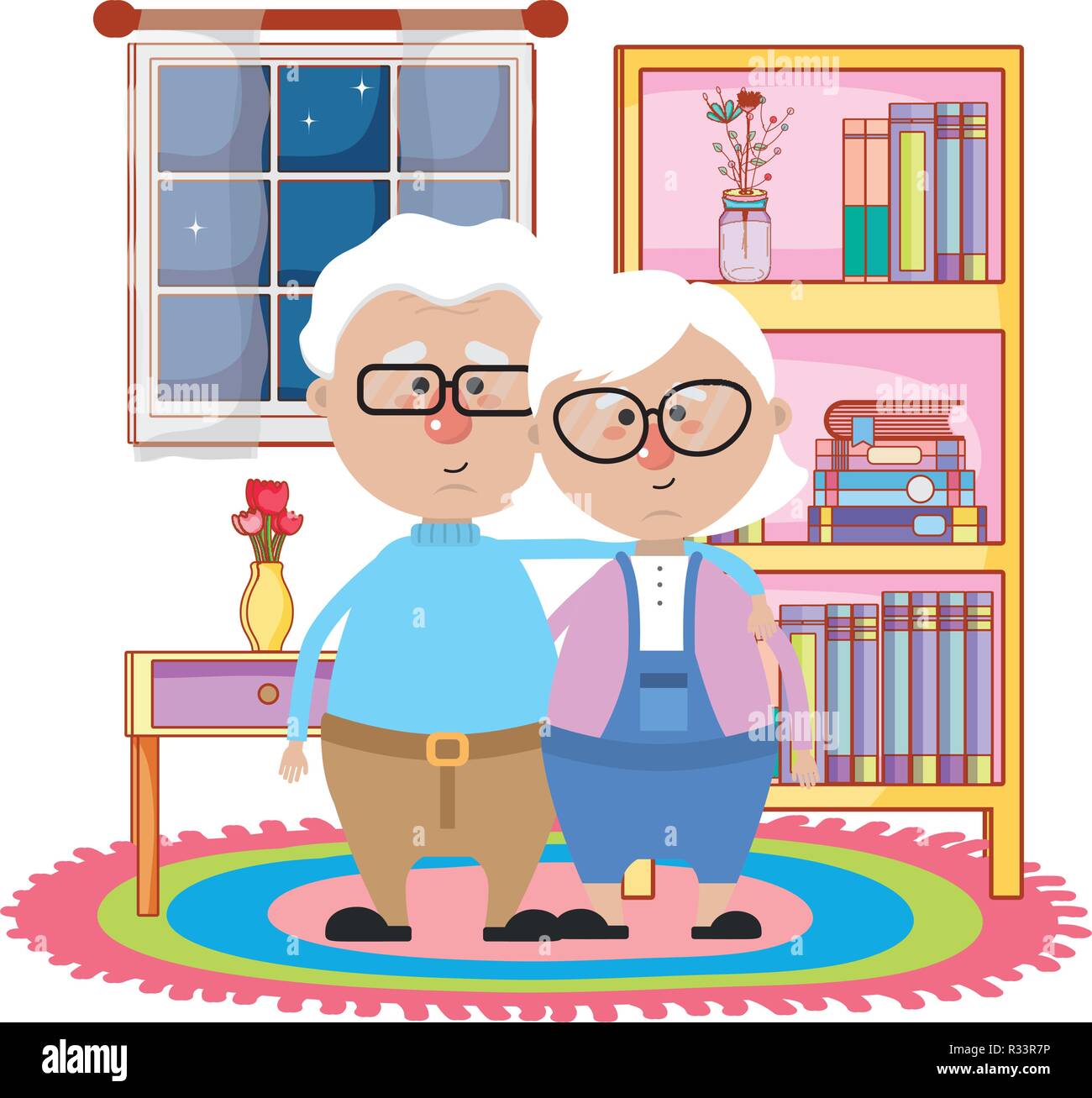 Cute Cartoon House Night