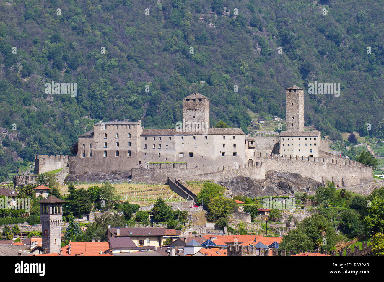 castelgrande in bellinzona Stock Photo - Alamy