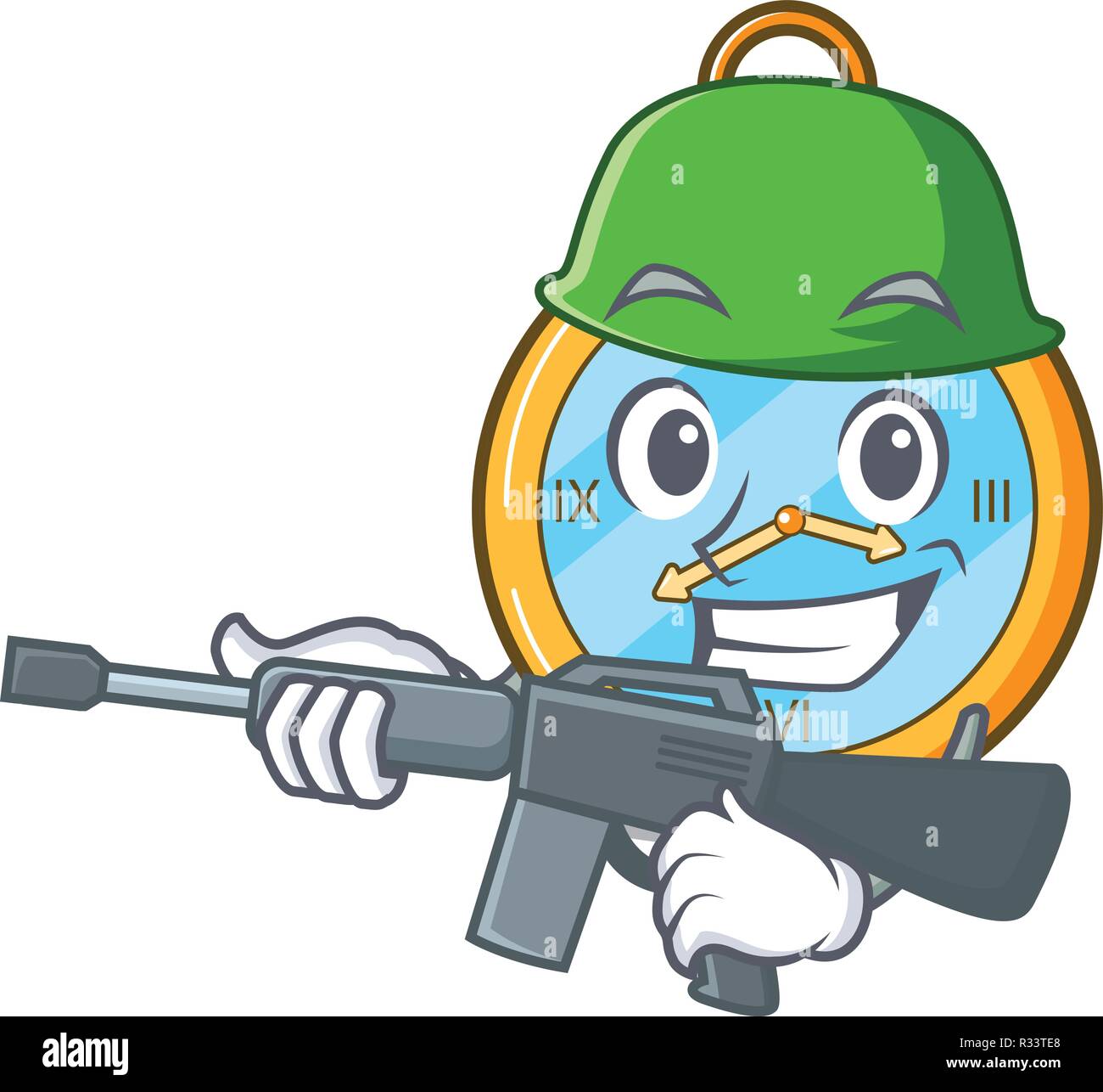 Army Pocket vintage watch on a cartoon Stock Vector Image & Art - Alamy