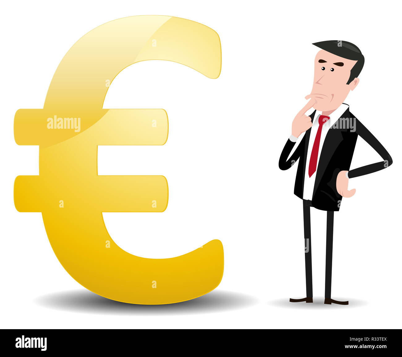 Cartoon man asking question Cut Out Stock Images & Pictures - Alamy