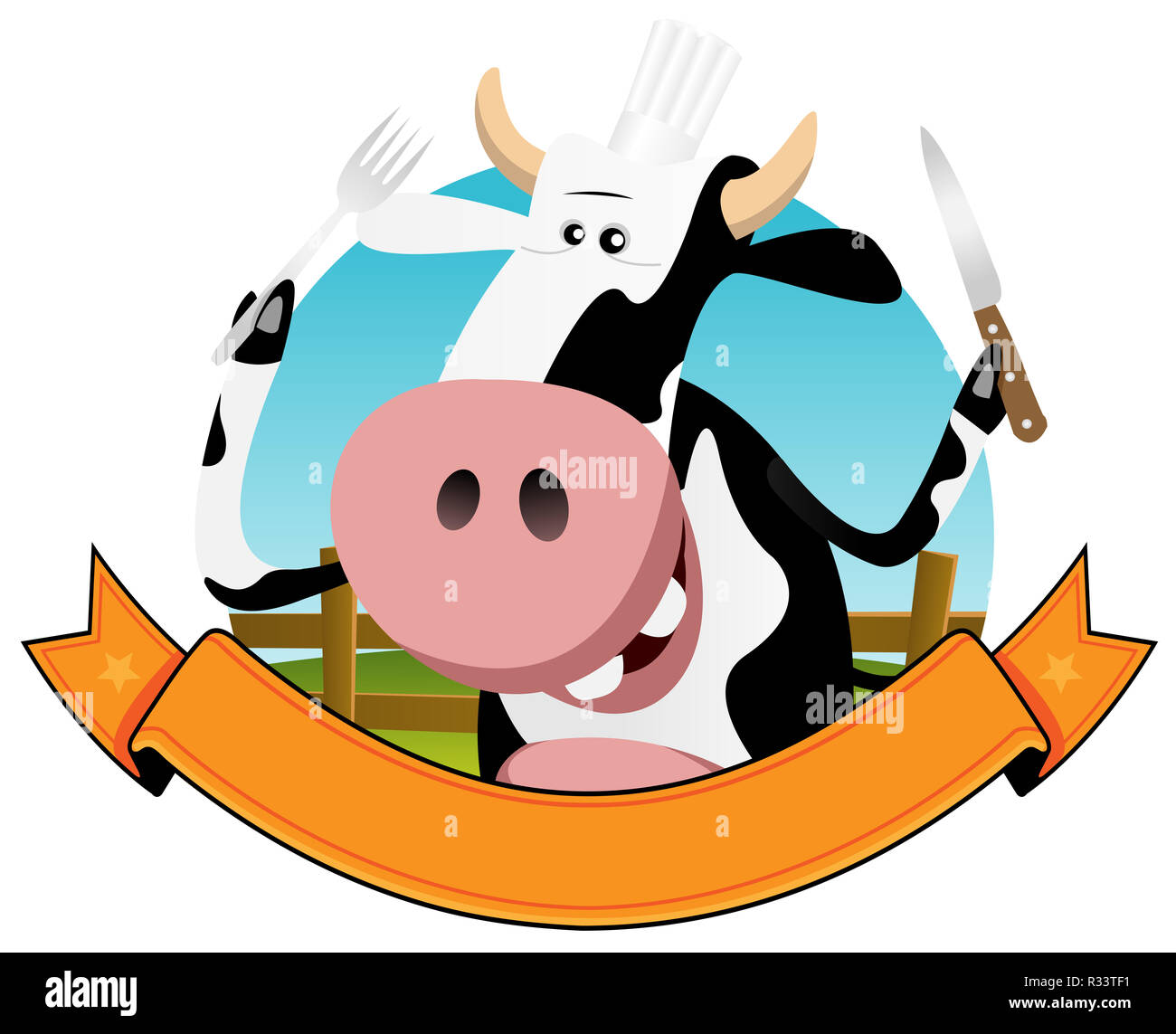 Laughing cow sign hi-res stock photography and images - Alamy