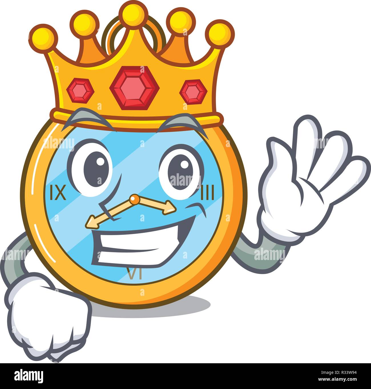 King gold vintage clock with picture cartoon Stock Vector Image & Art ...