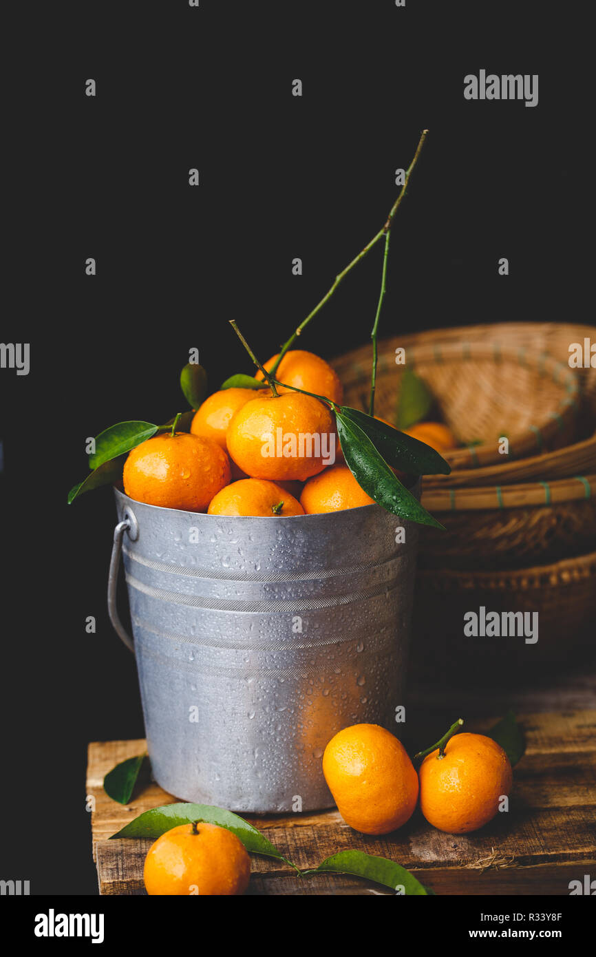 Fresh ripe mandarin fruits Stock Photo - Alamy