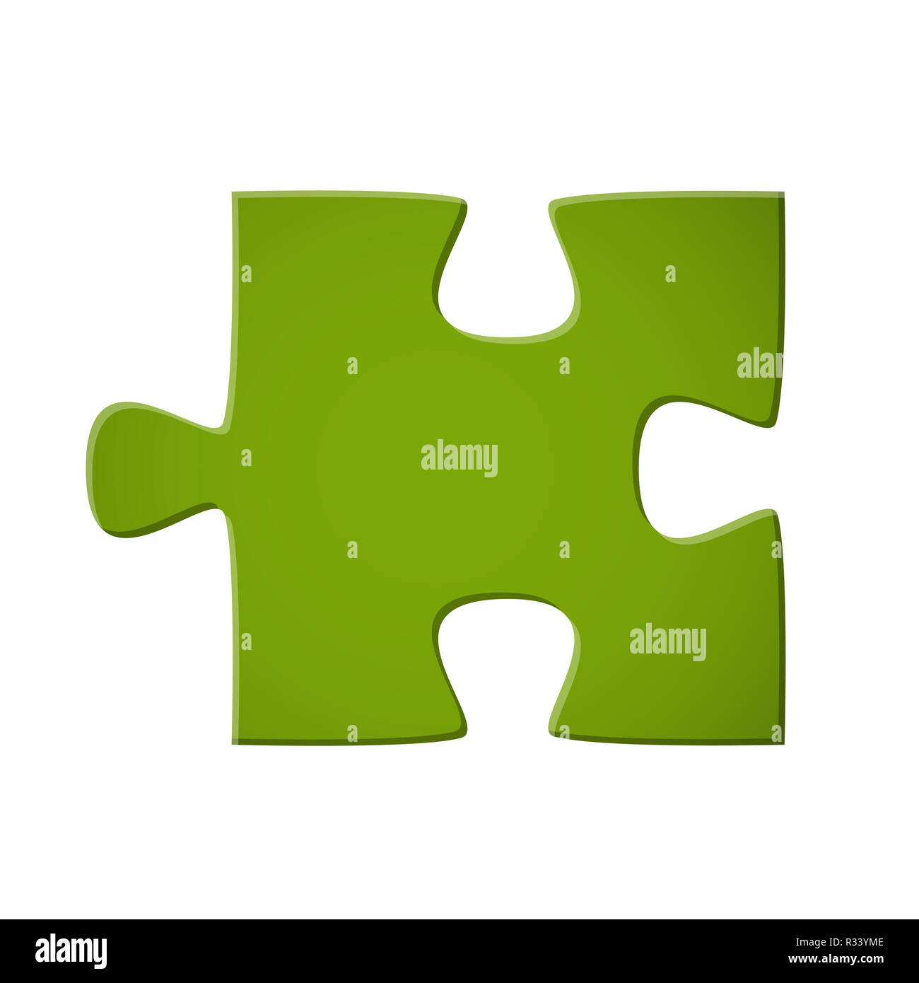 puzzle piece green Stock Photo - Alamy