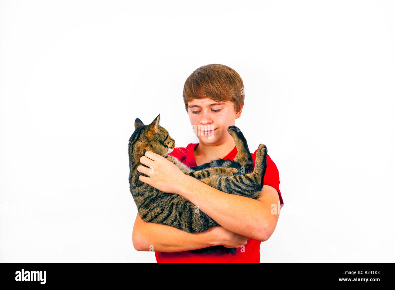 Happy and cat and snuggle and person hi-res stock photography and ...