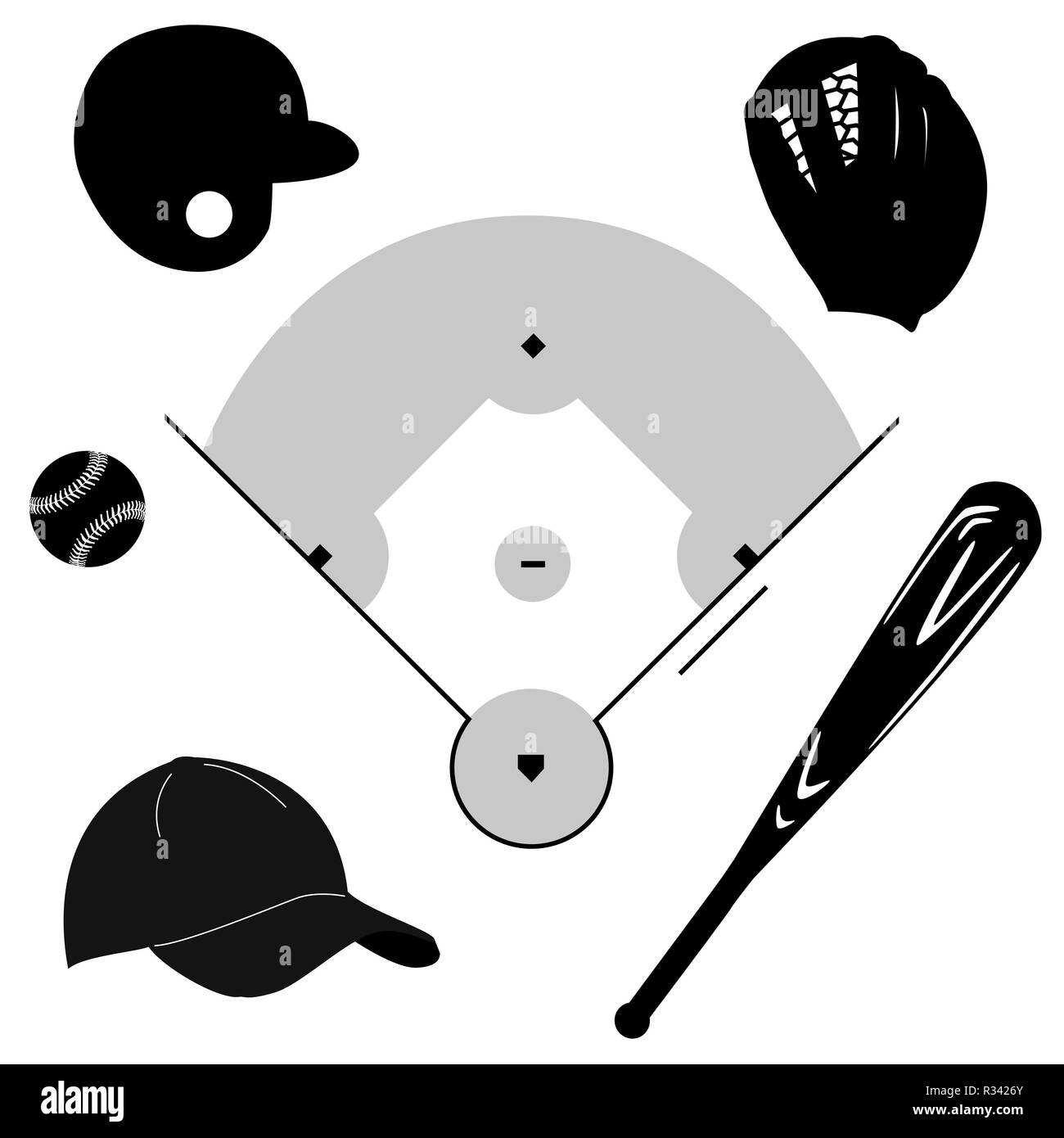 Concept photo baseball bat ball hi-res stock photography and images - Alamy
