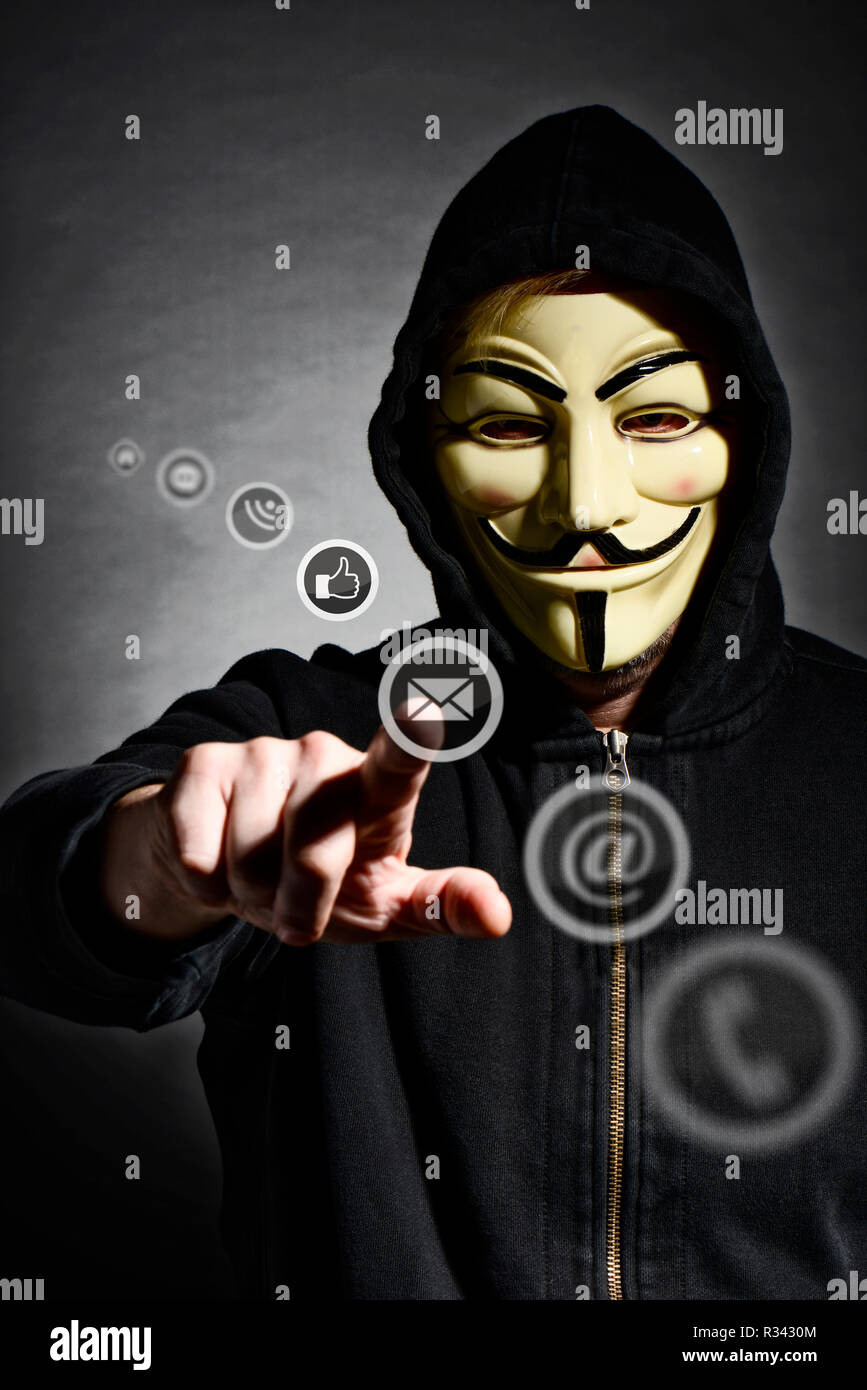 Anonymous guy fawkes mask hack hi-res stock photography and images - Alamy