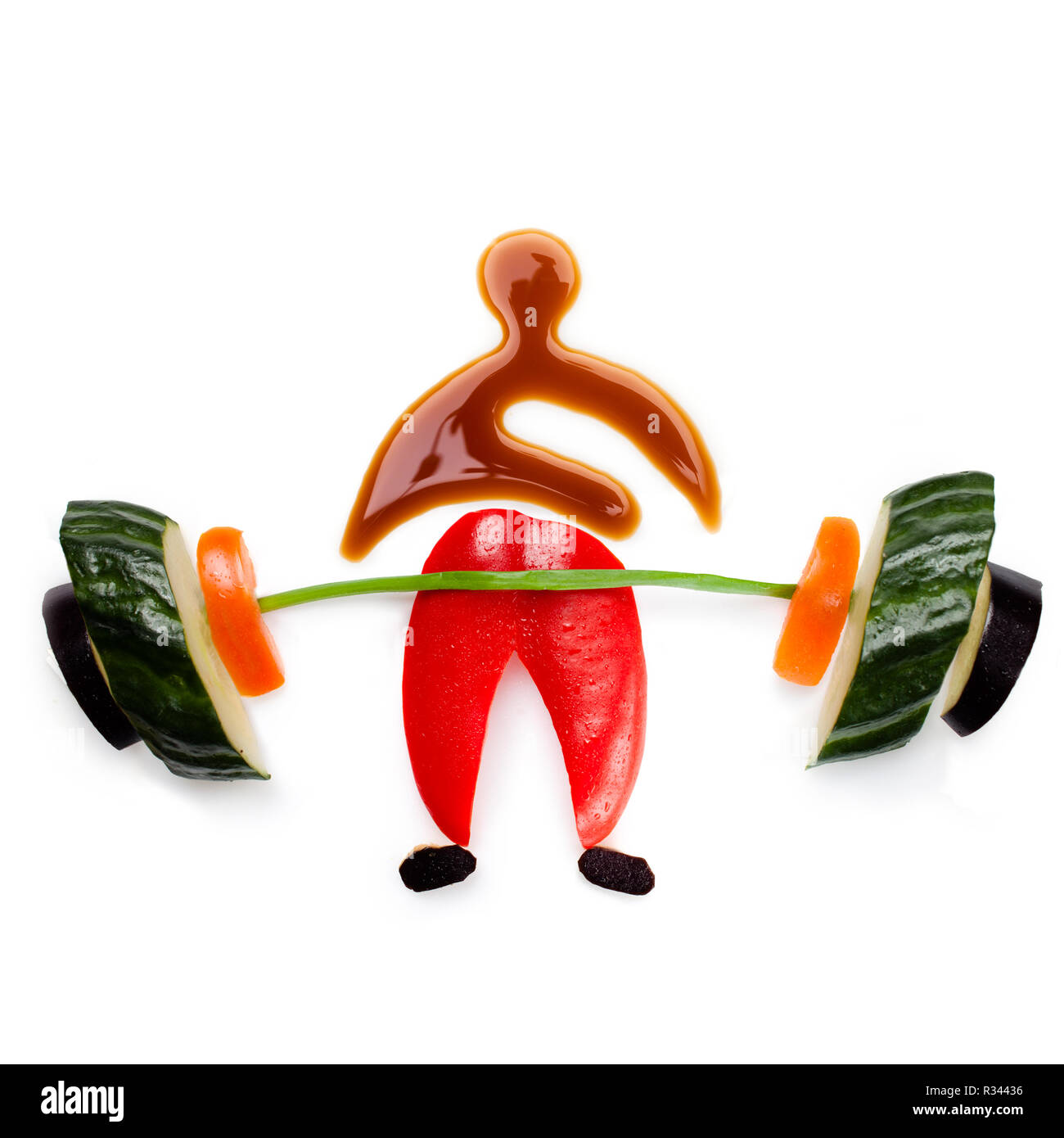 Muscular male weightlifter training Cut Out Stock Images & Pictures - Alamy