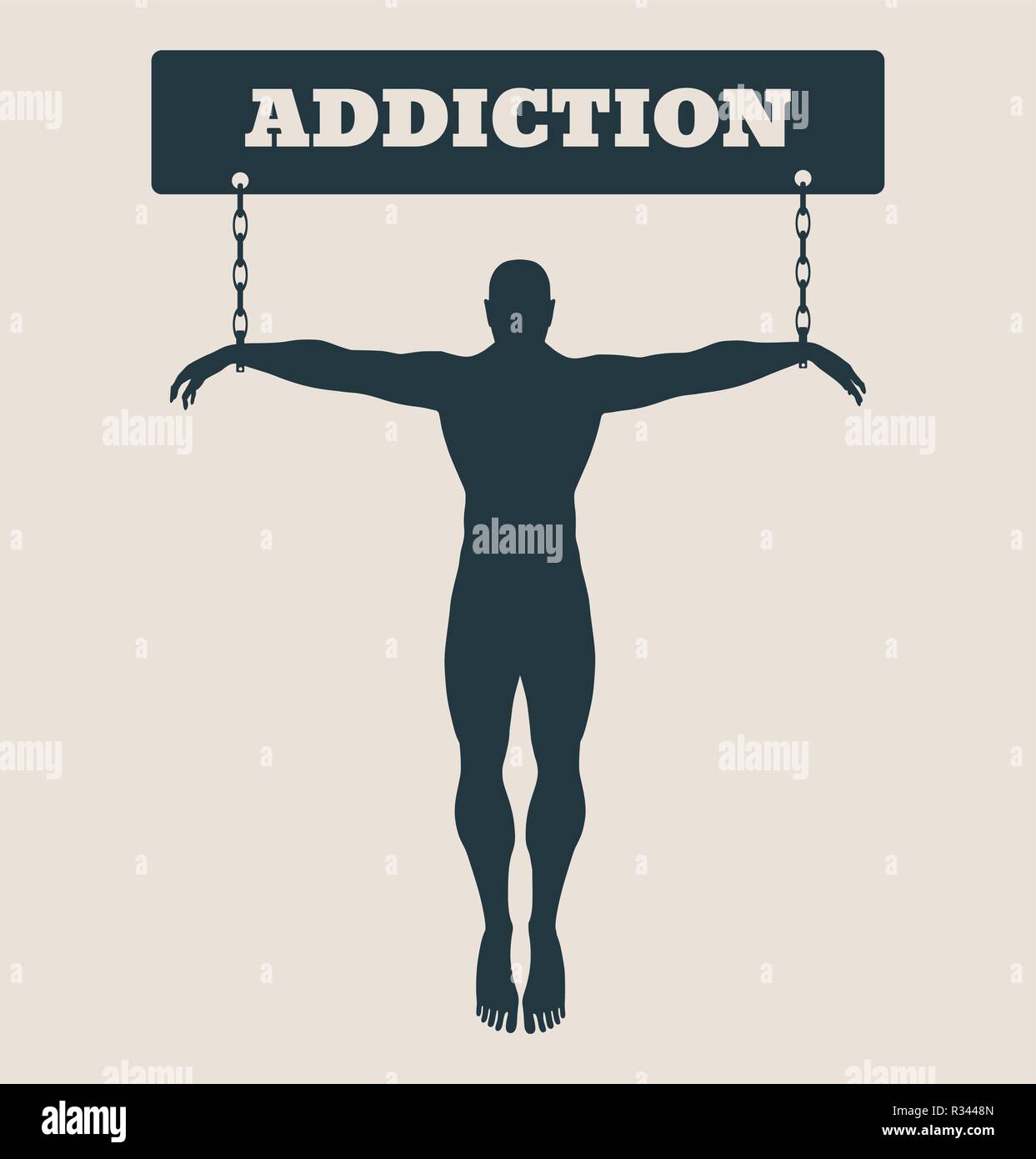 addiction metaphor vector illustration Stock Vector Image & Art - Alamy