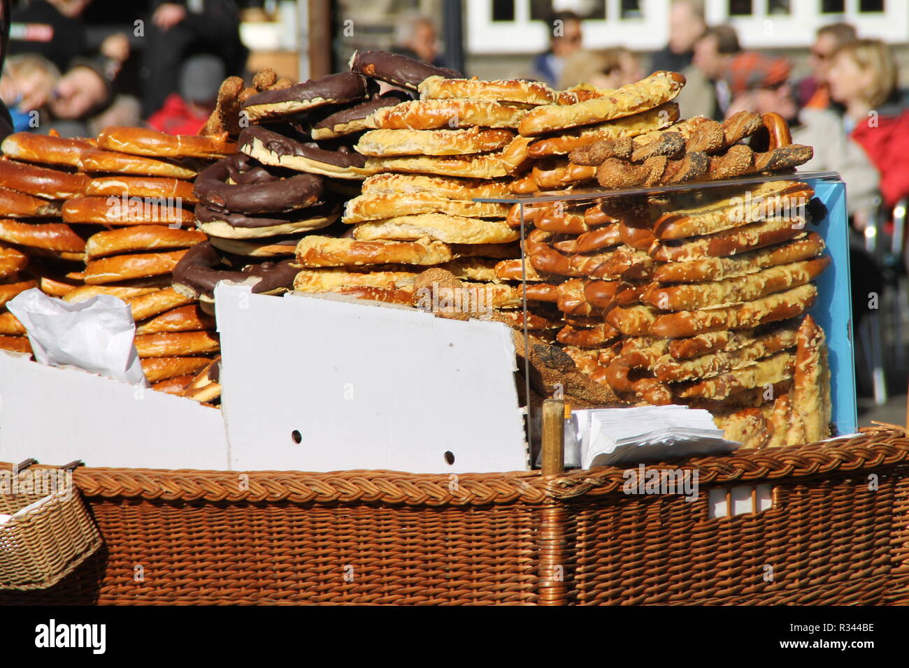 a stall with pretzel Stock Photo - Alamy