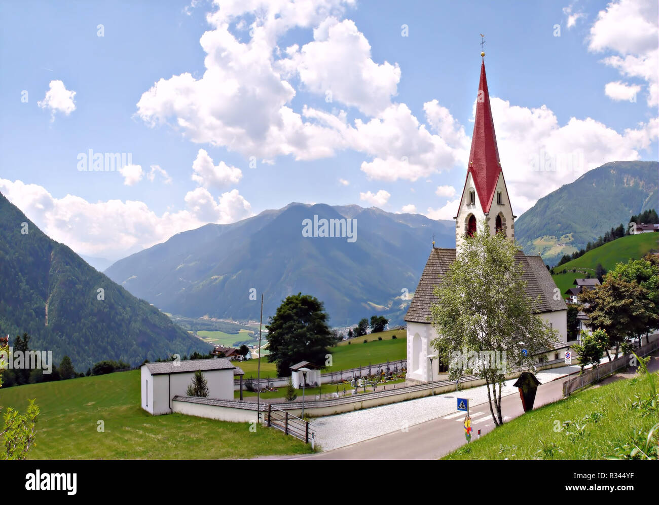 church in the mountains Stock Photo - Alamy