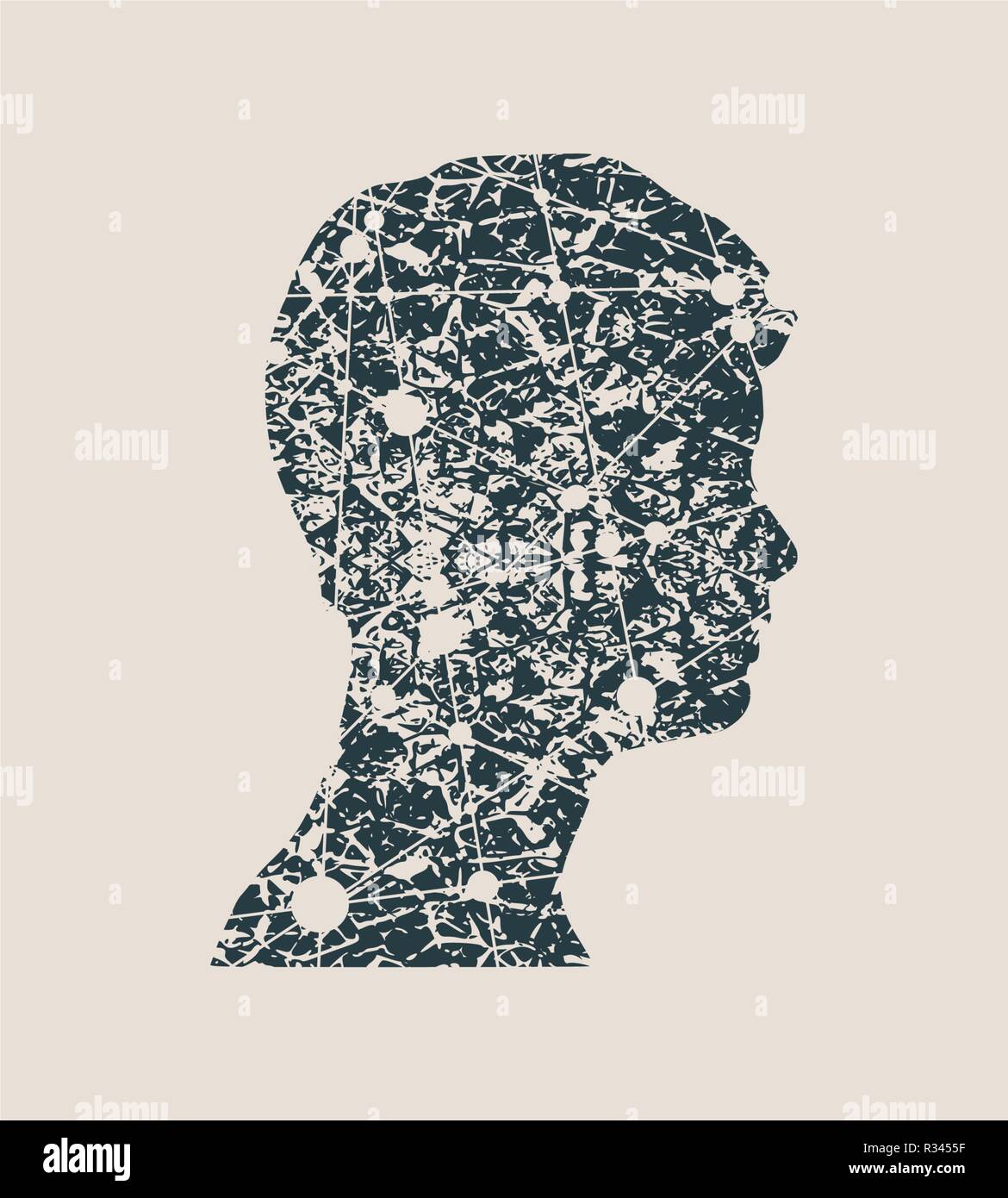 Human avatar silhouettes. Grunge style Stock Vector Image & Art - Alamy