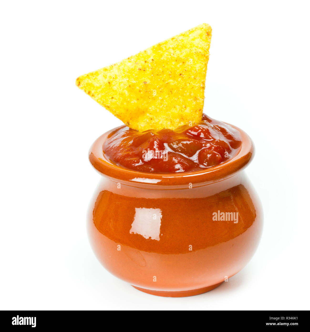 nachos with salsa Stock Photo - Alamy