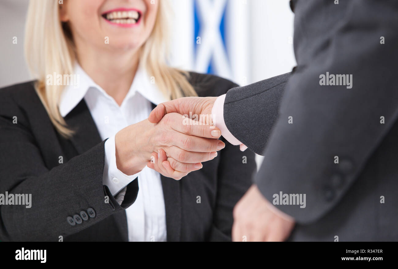 Business handshake. Business people concept. Successful business woman ...