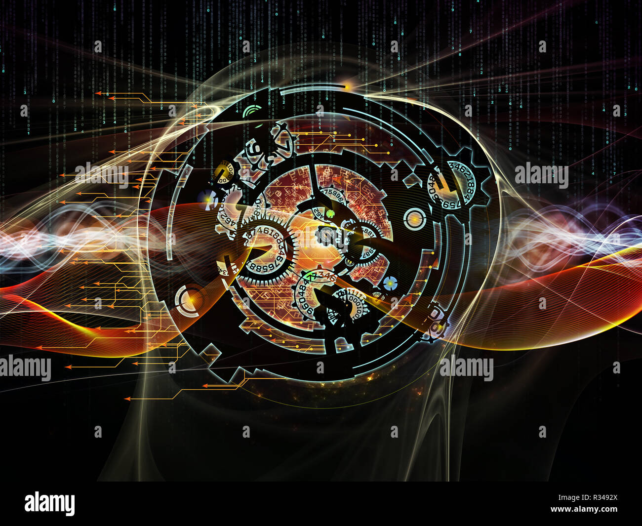 Dynamic circular connectivity design hi-res stock photography and ...