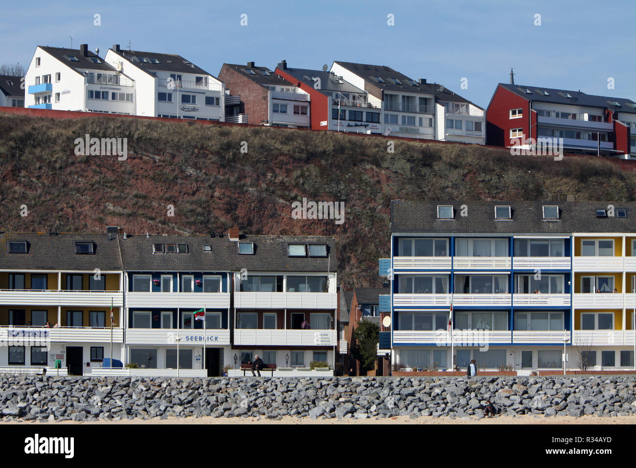 houses on helgoland Stock Photo - Alamy