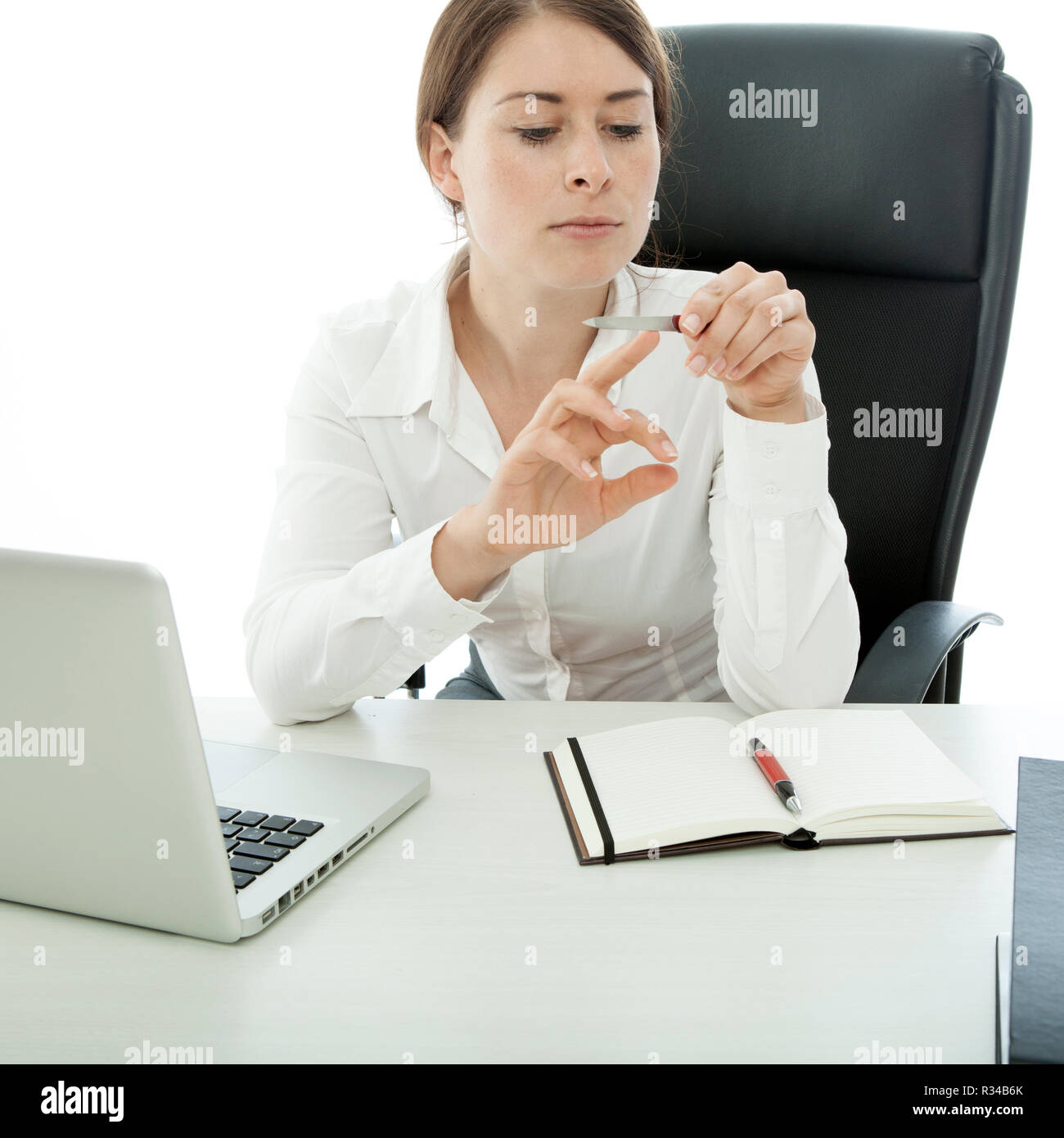 Secretary filing nails hi-res stock photography and images - Alamy