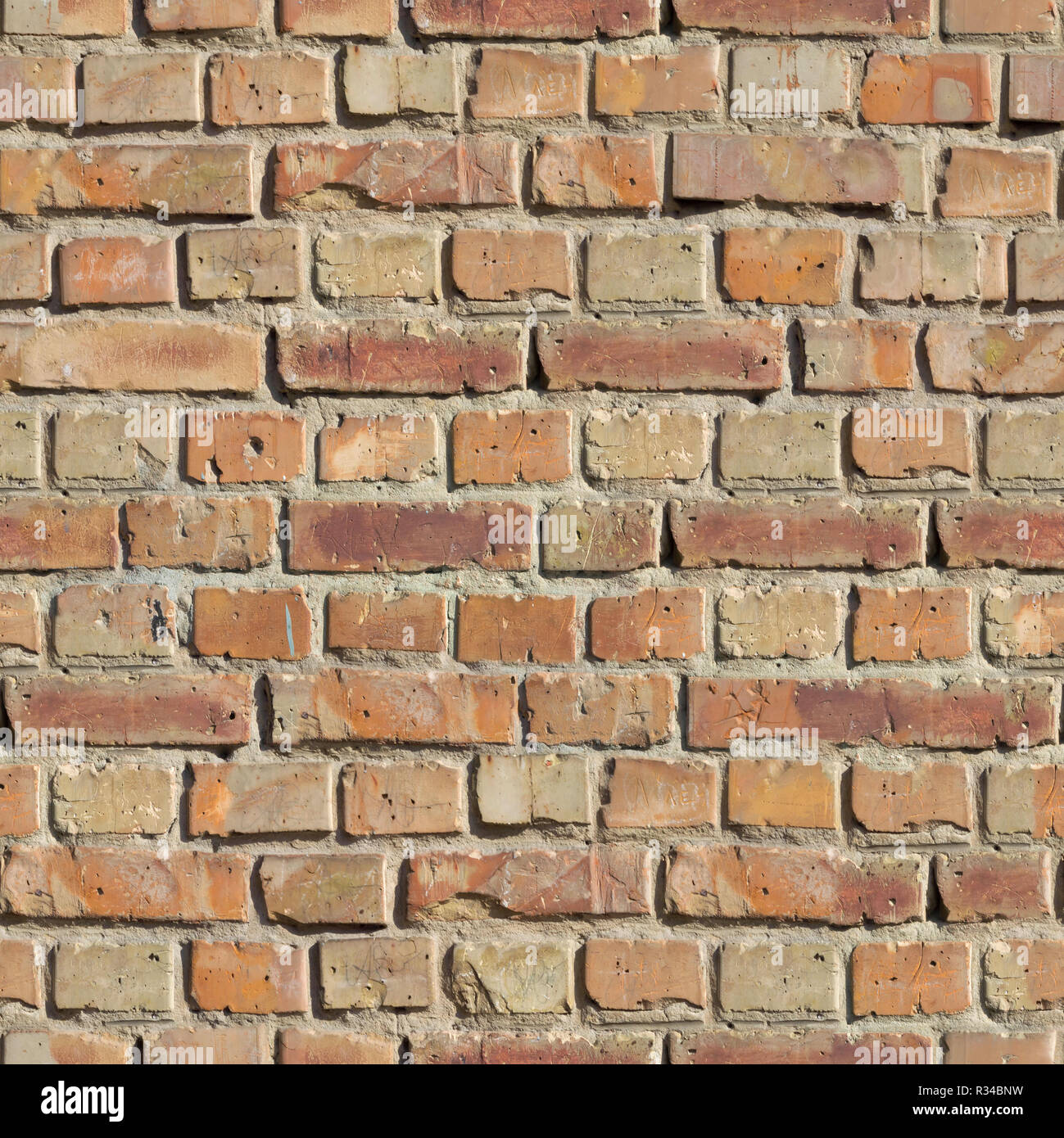 Wall of red brick seamless pattern architectural vintage grunge texture ...