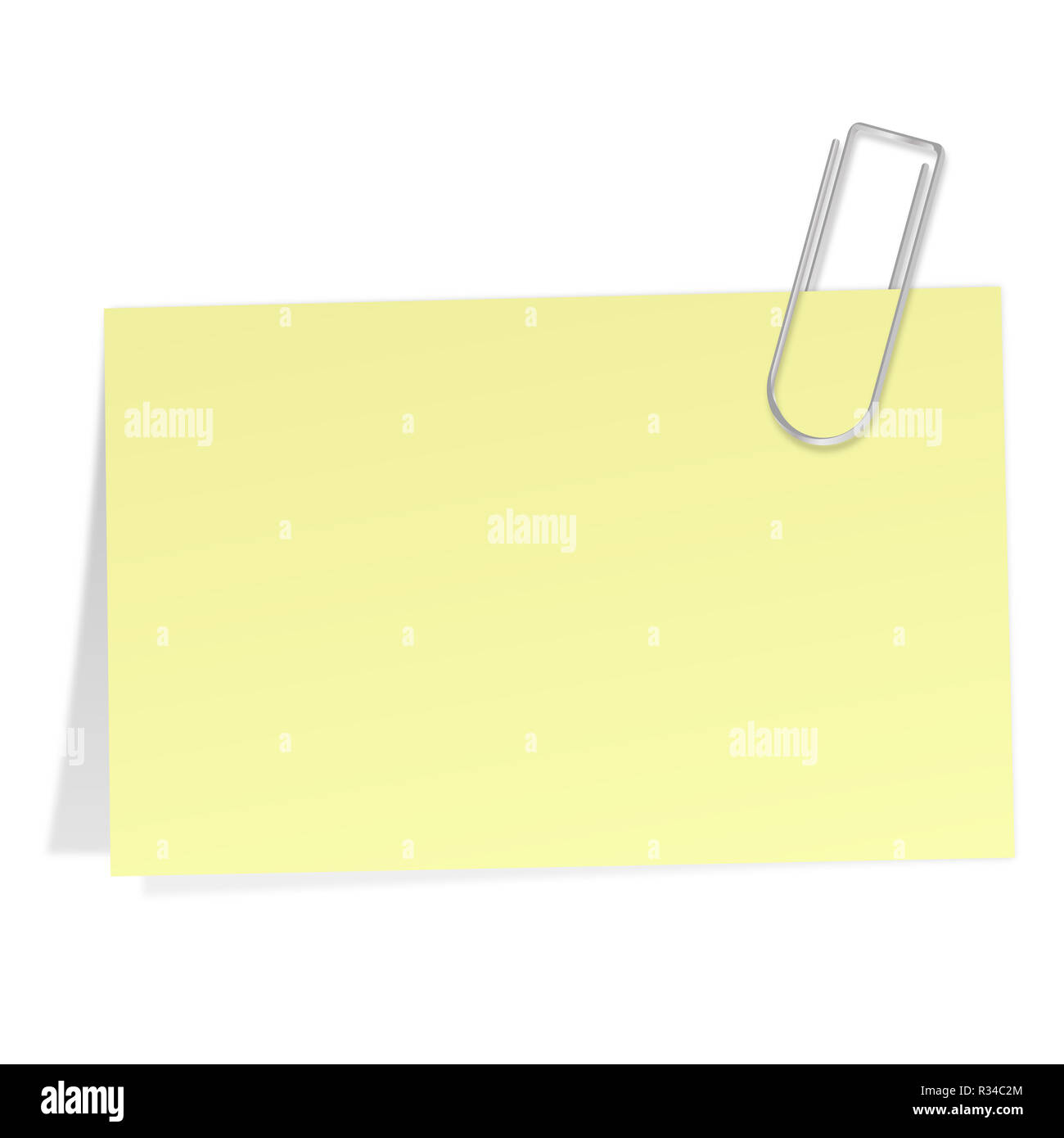 sticky note with paperclip Stock Photo - Alamy