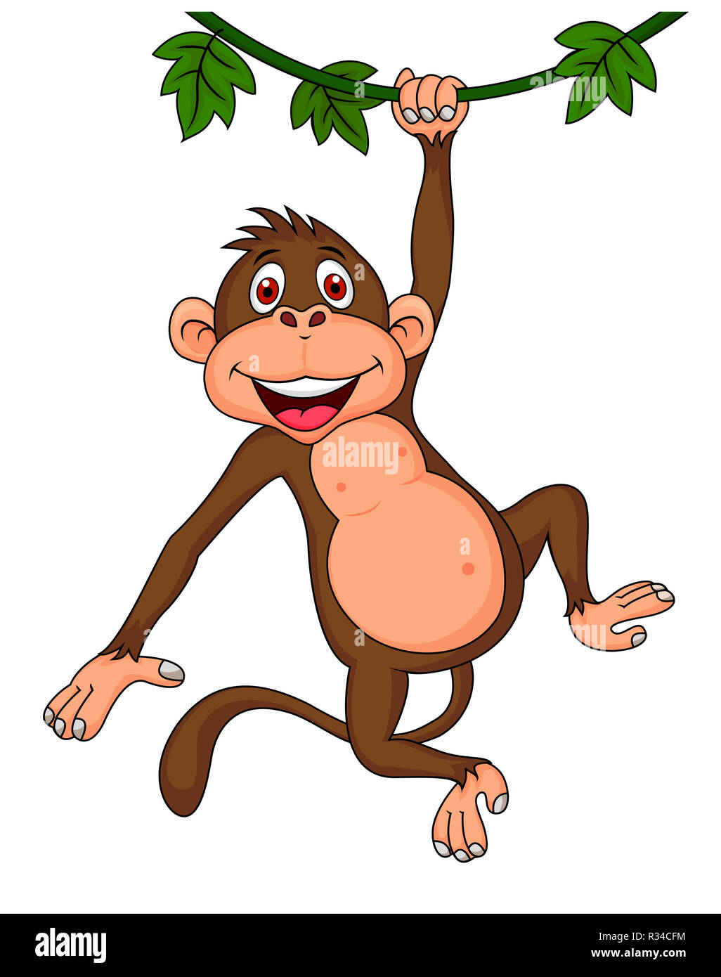 Cartoon funny monkey laughing hi-res stock photography and images - Alamy