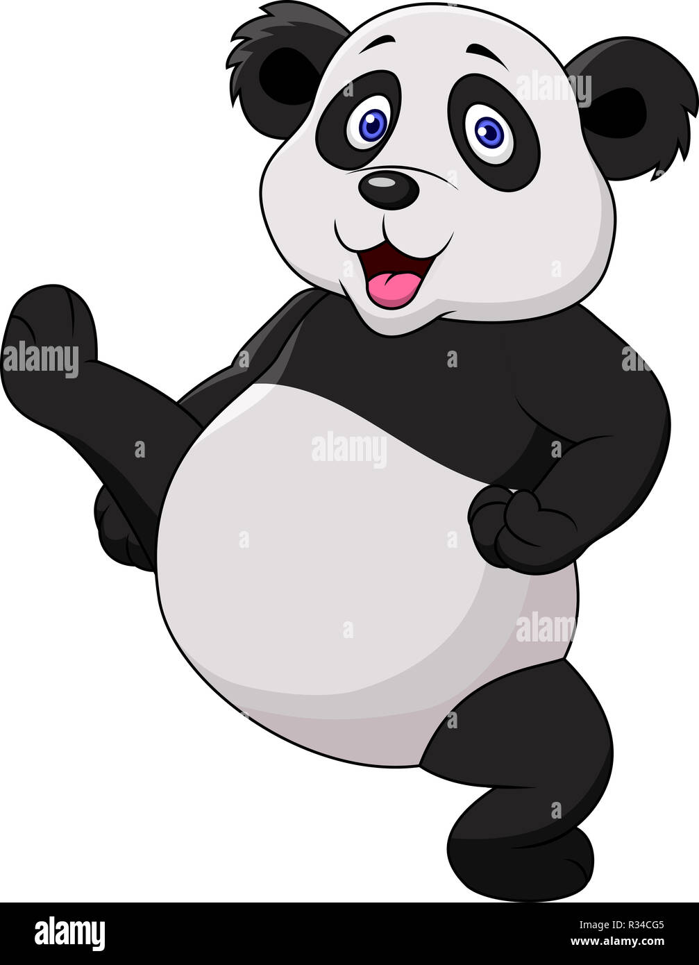 Laughing panda cartoon character hi-res stock photography and images ...