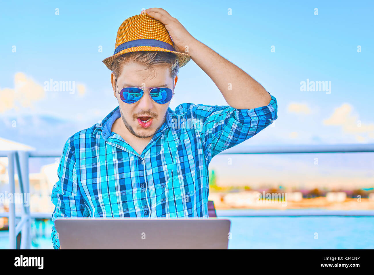 Happy successful businessman freedom vacation hi-res stock photography ...