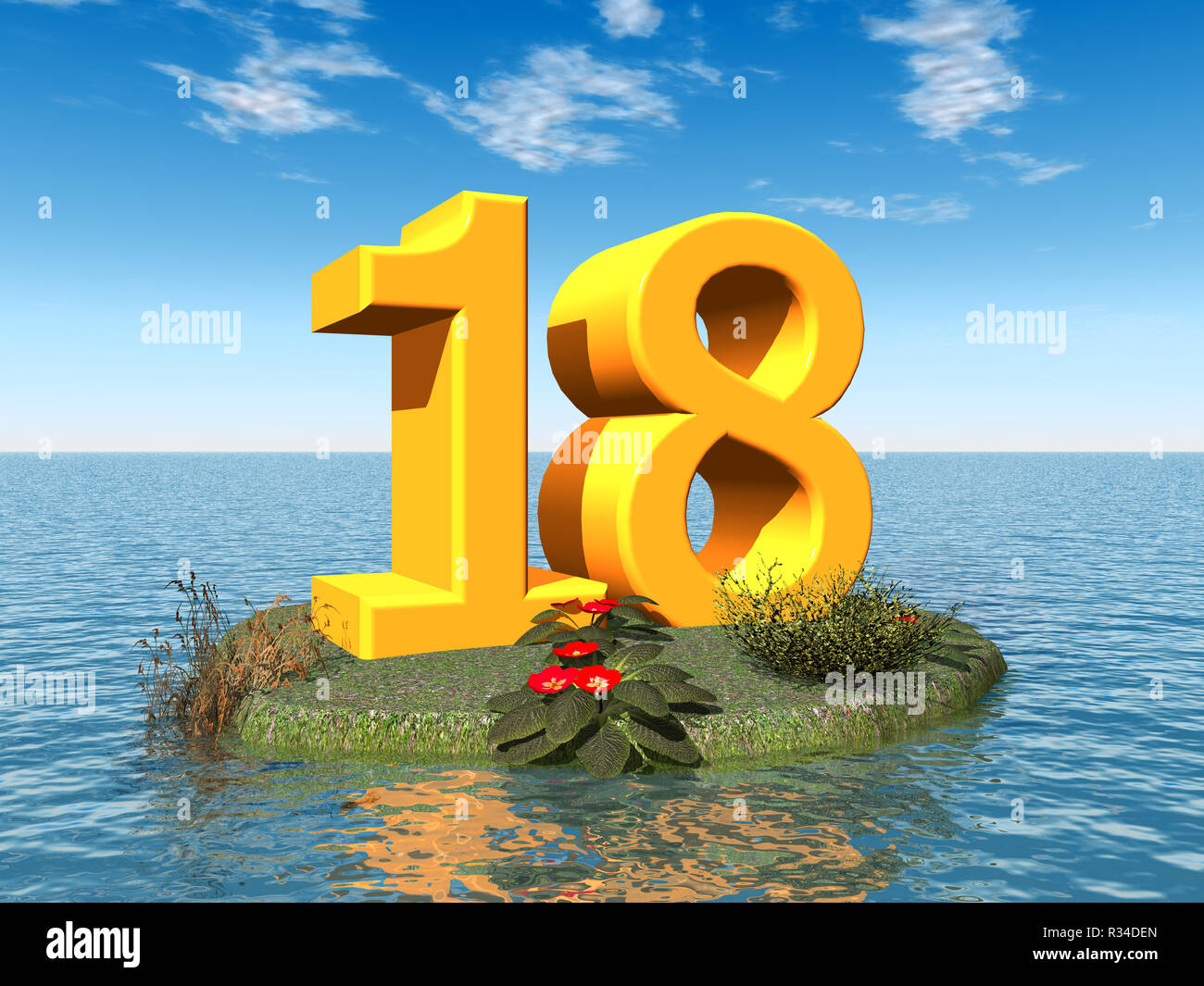 the number 18 Stock Photo - Alamy